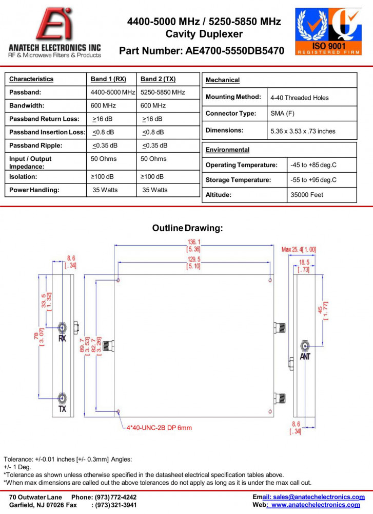 AE4700-5550DB5470 technical document page 1