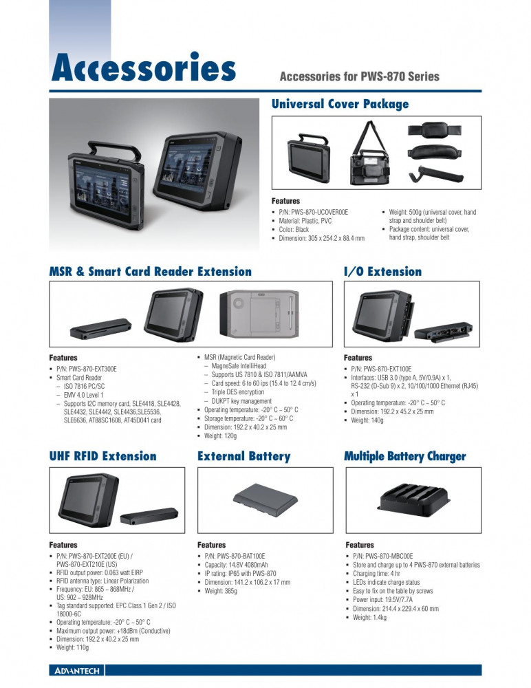 PWS-870 product document page 3