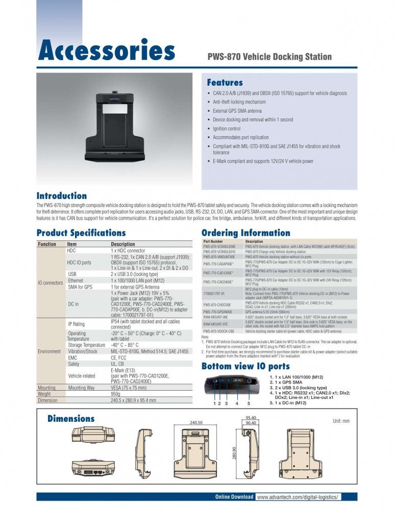 PWS-870 product document page 4