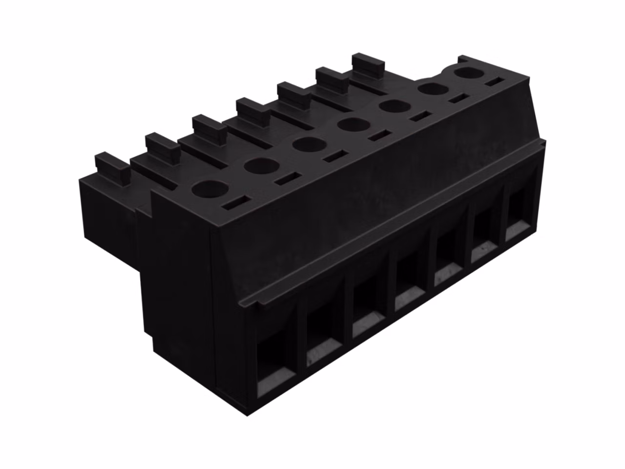 3.81mm Pitch Eurostyle Horizontal Plug, with Reverse Imprinting, Black, 7 Circuits for sale