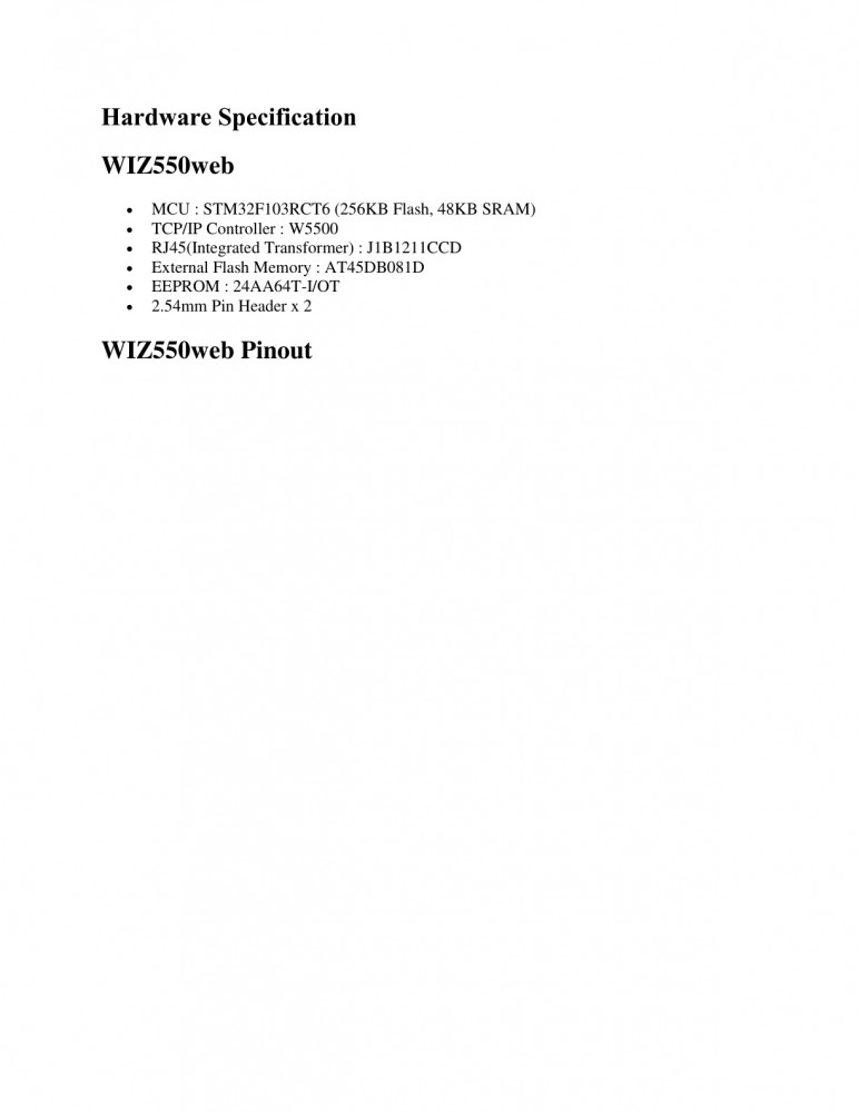 WIZ550WEB documentation page 1