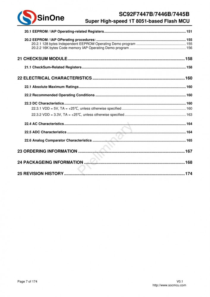 SC92F7446B technical document page 7