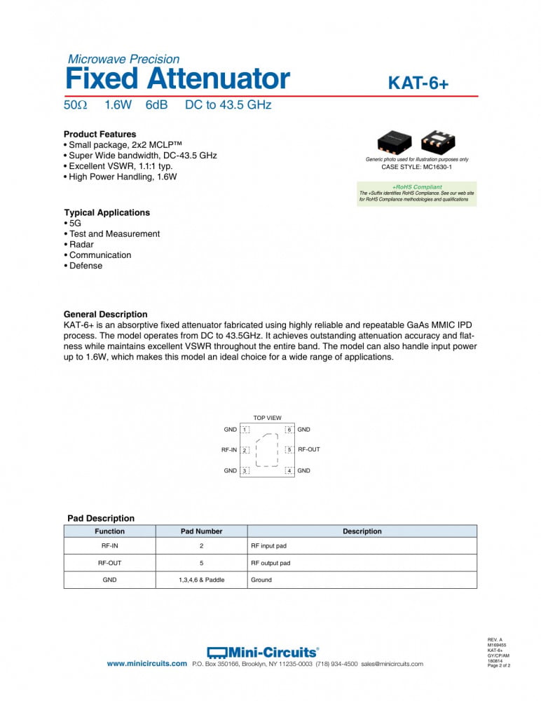 KAT-6+ datasheet page 2