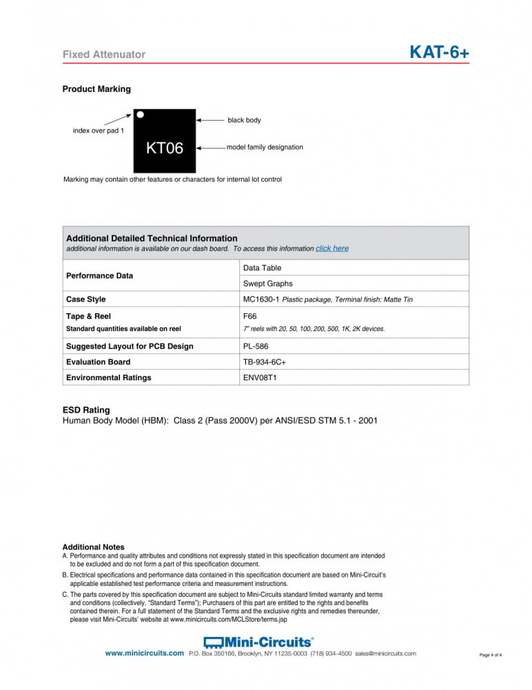 KAT-6+ datasheet page 4