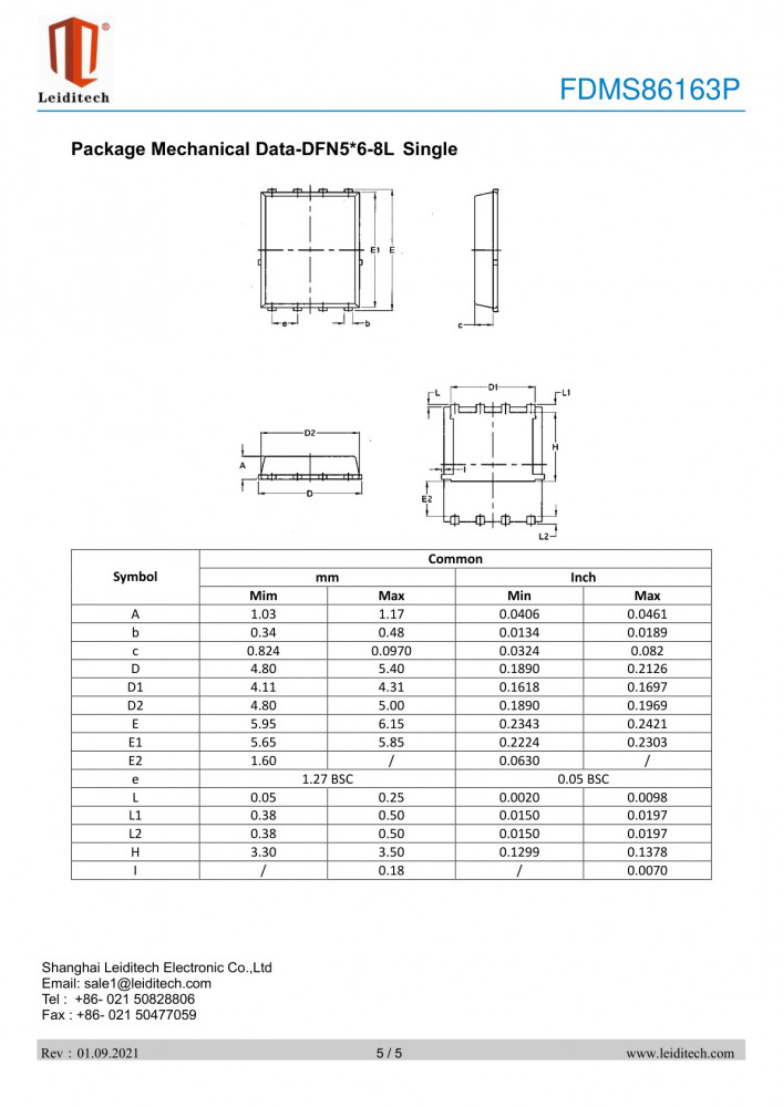 FDMS86163P datasheet page 5
