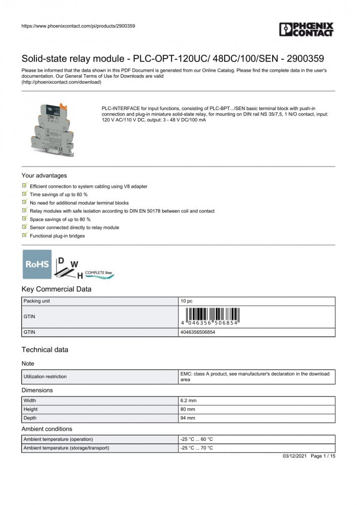 Product document page 1