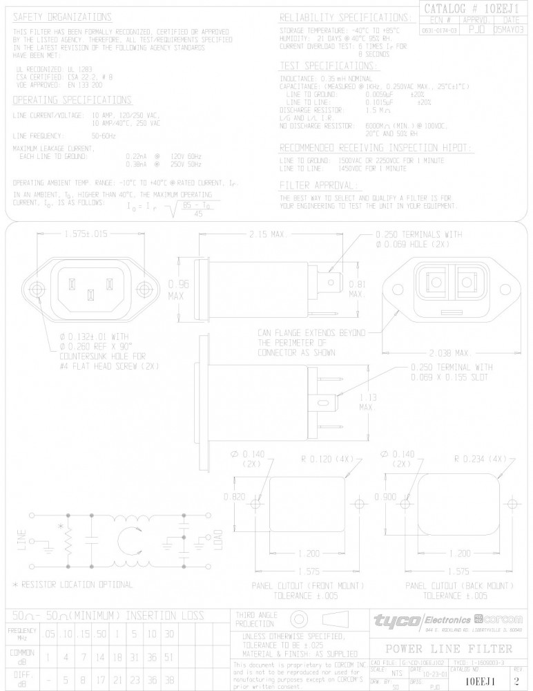 TE Connectivity 1-6609006-3 technical document page
