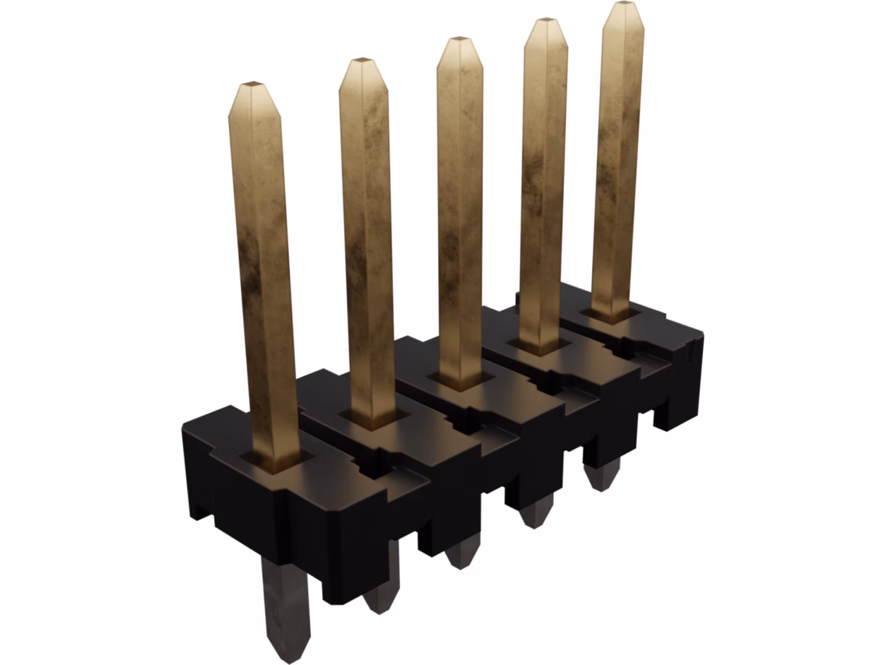 KK 396 Breakaway Header, Vertical, 5 Circuits, 0.50µm Gold (Au) Selective Plating, Pin Length 19.05mm (.750