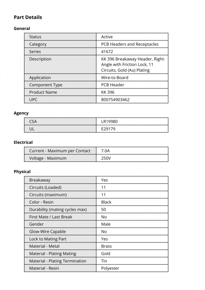 Product document image 2 for MOLEX 26482116