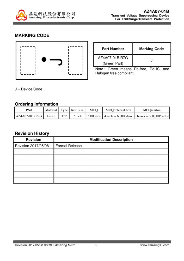 AZ4A07-01B datasheet page 6
