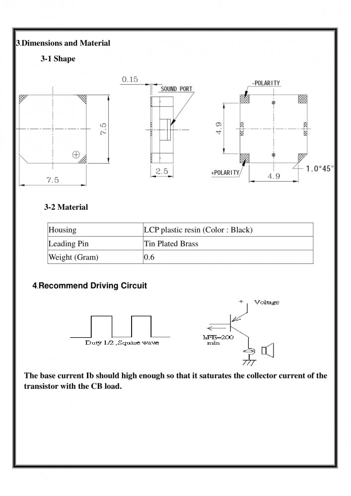 HYG-7525A specification page 3