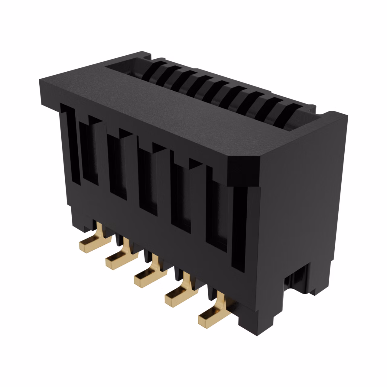 Easy-On FFC/FPC Connector, 0.50mm Pitch, Surface Mount, Vertical, Non-ZIF, Reverse Footprint, Gold Plating, Black, 9 Circuits for sale