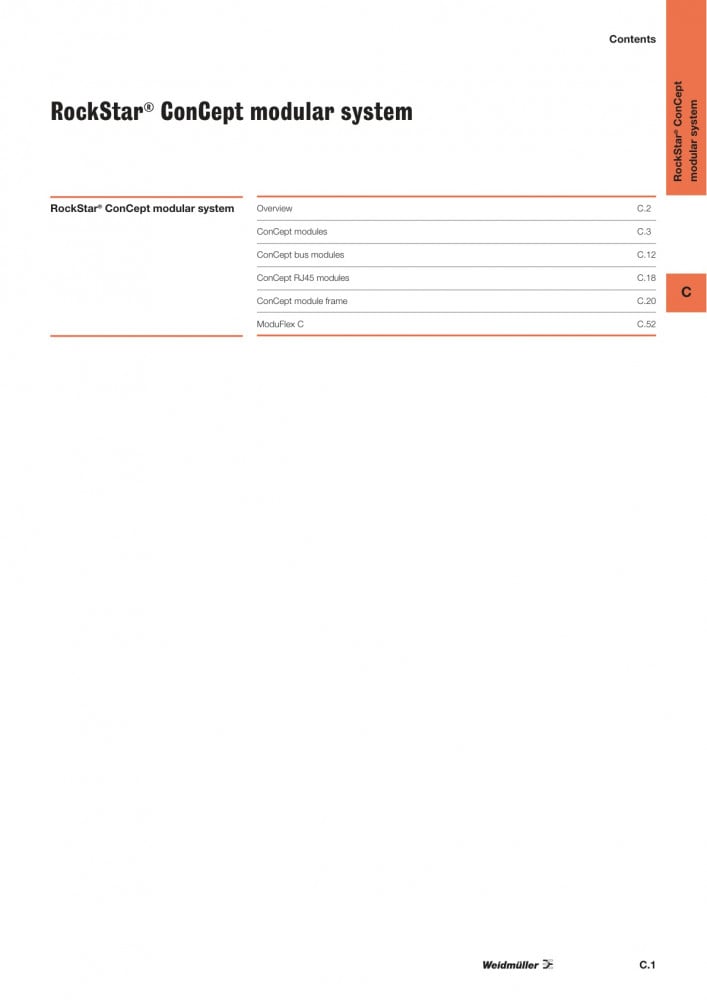 WEIDMULLER RockStar ConCept documentation page 1