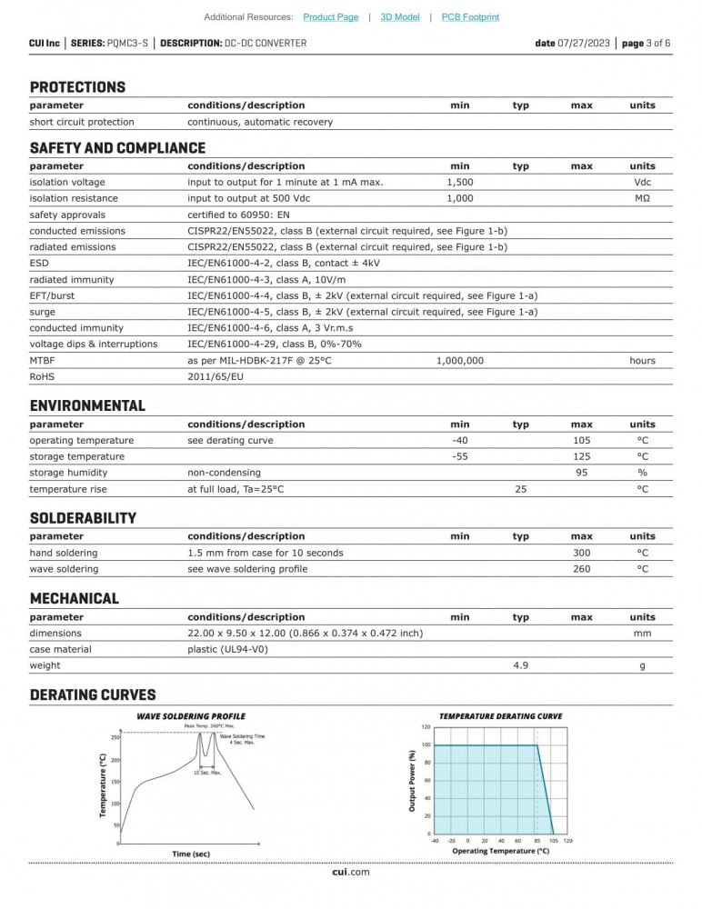 CUI PQMC3-S datasheet page 3