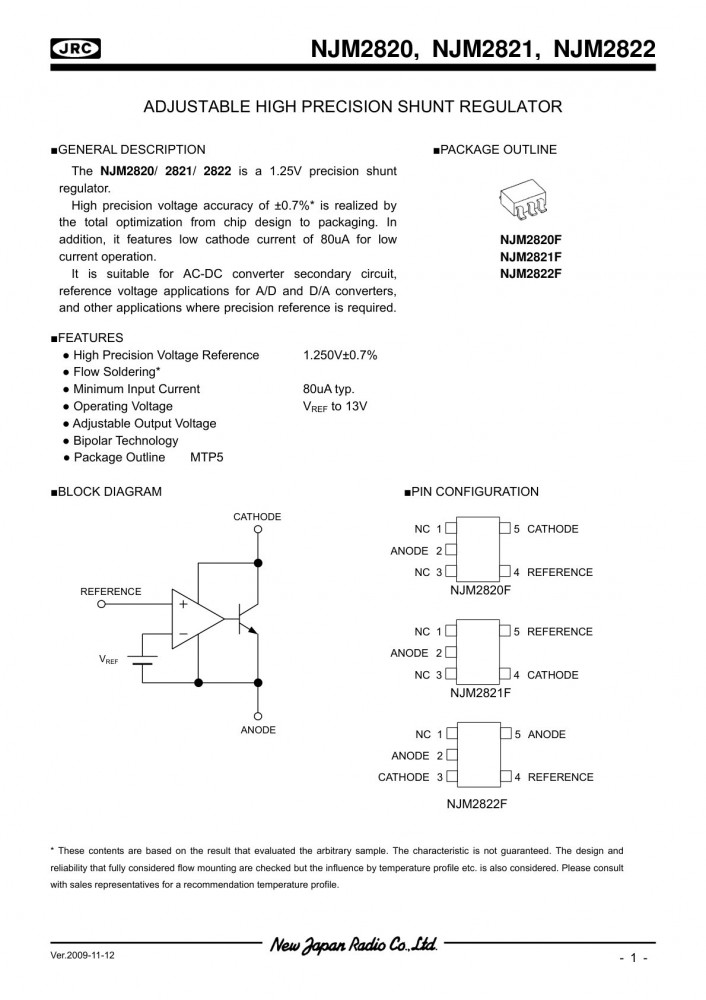 NJM2822 datasheet page 1