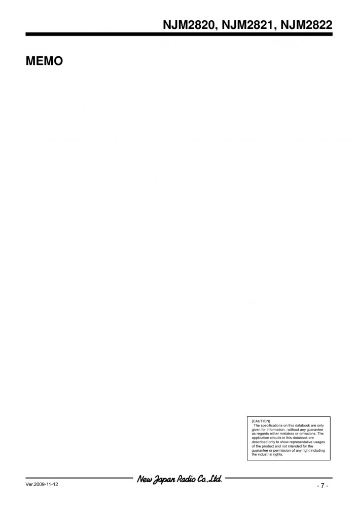 NJM2822 datasheet page 7