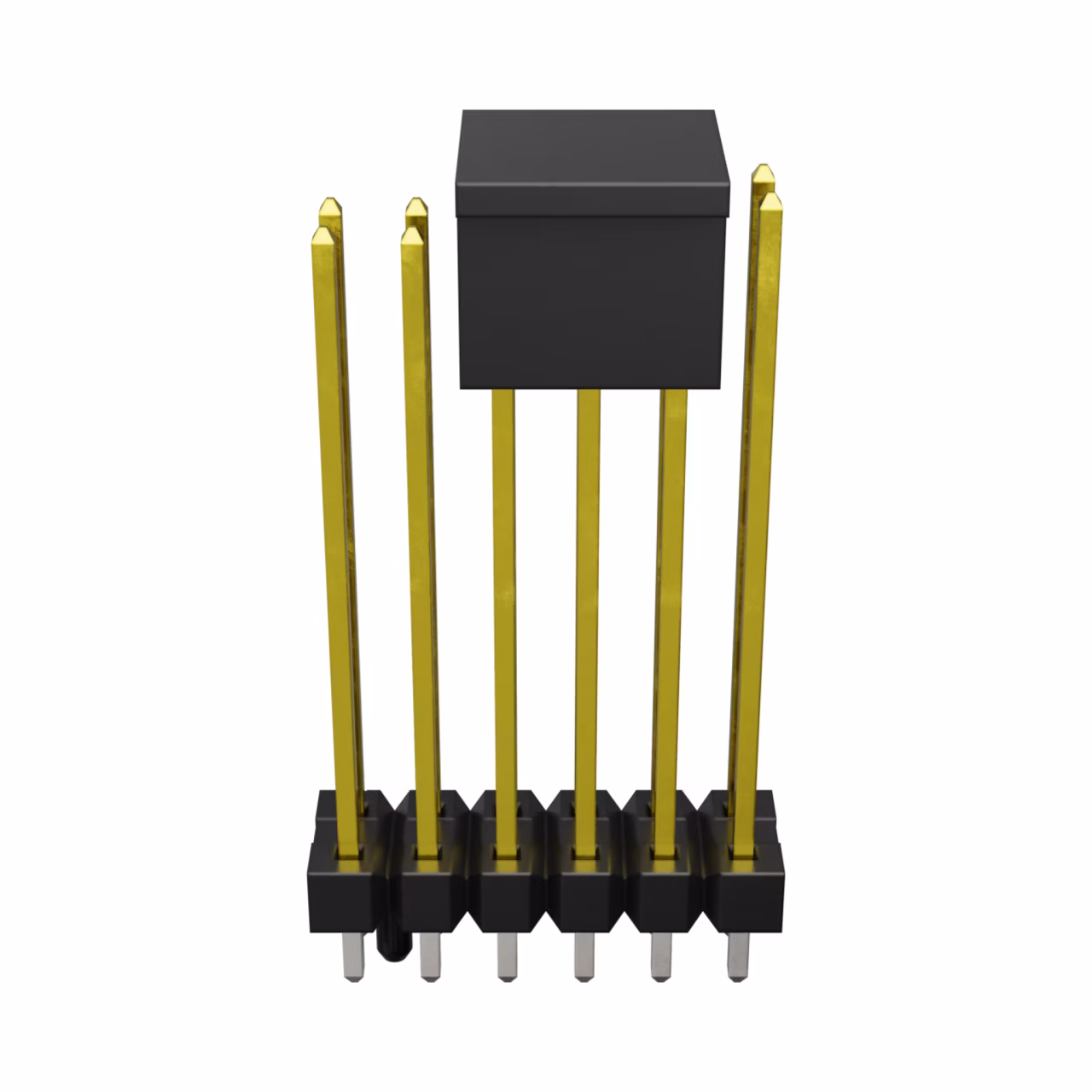 C-Grid Header, 2.54mm Pitch, Through Hole, Dual Row, Vertical, 12 Circuits, 0.38µm Gold (Au) Plating, Tube Packaging with Cap, Lead-Free for sale