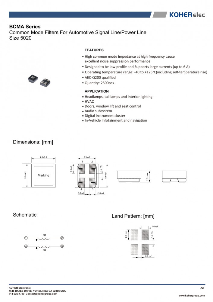BCMA5020-142N datasheet page 1