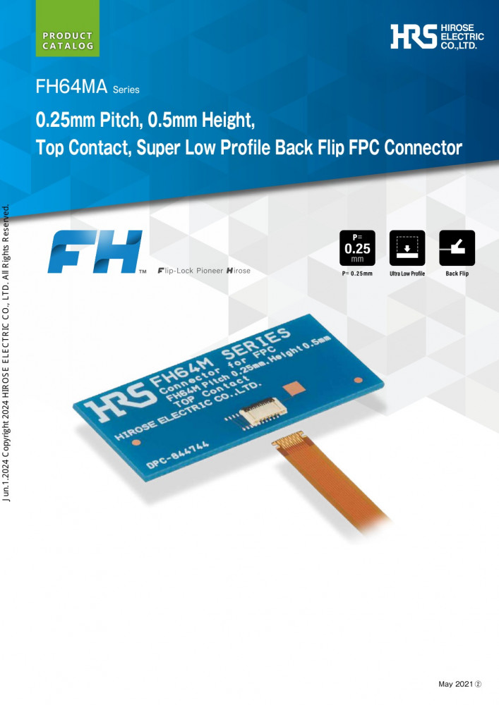 HRS FH64MA series datasheet page 1