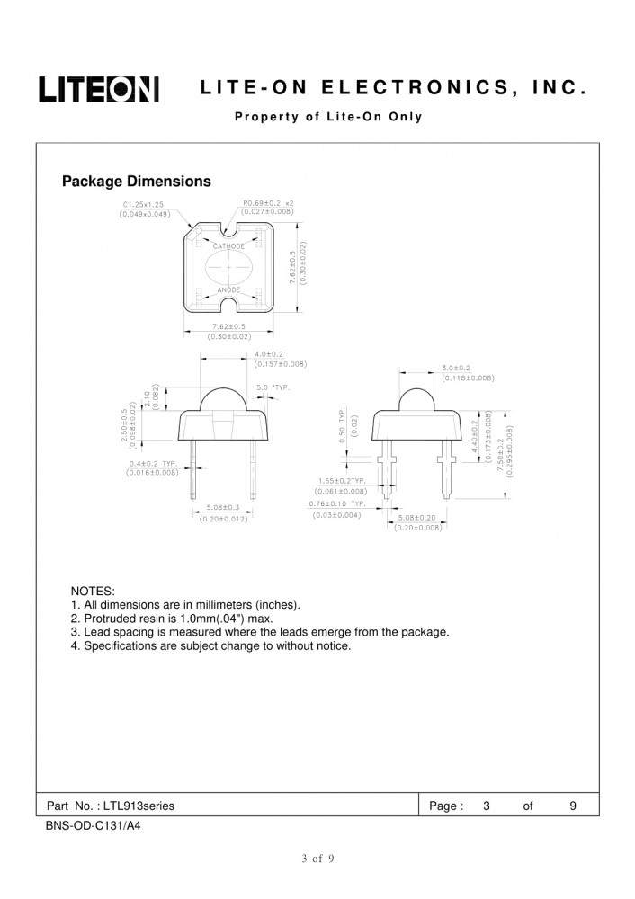 LTL913 series datasheet page 3