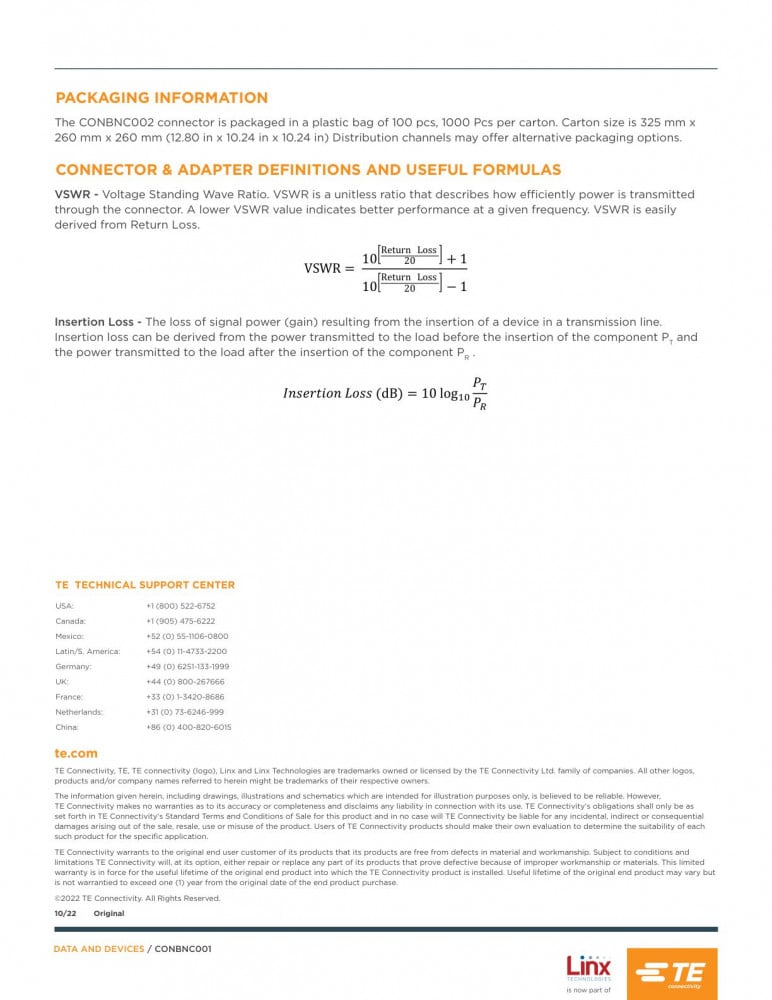 CONBNC002 technical document page 5