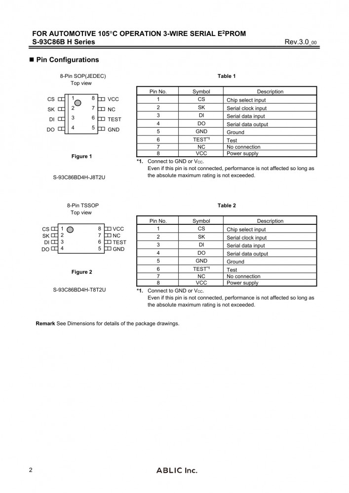 S-93C86B technical document page 2