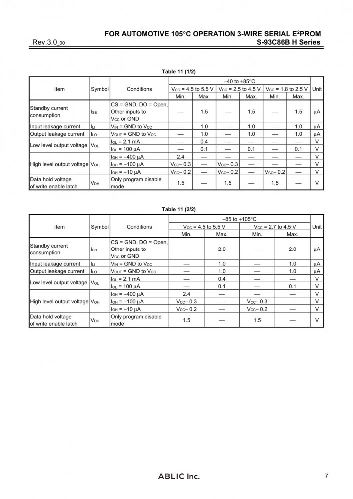 S-93C86B technical document page 7
