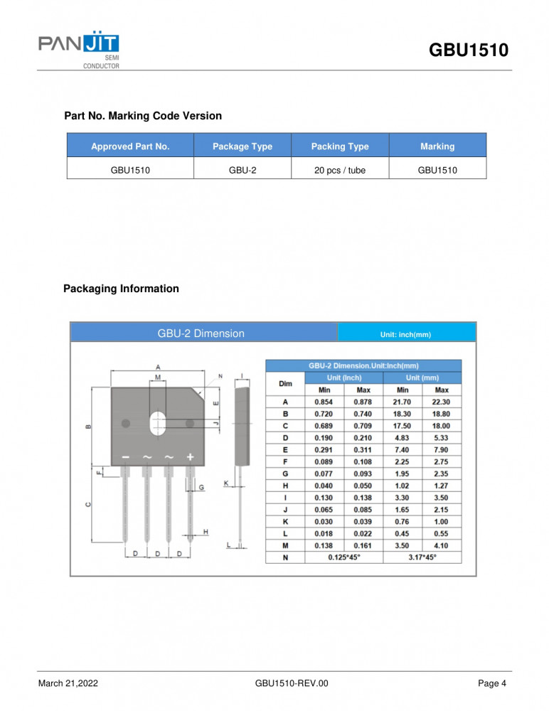 GBU1510 datasheet page 4
