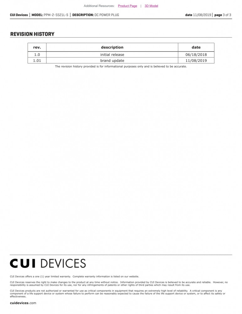 PPM-2-5521L-S technical document page 3