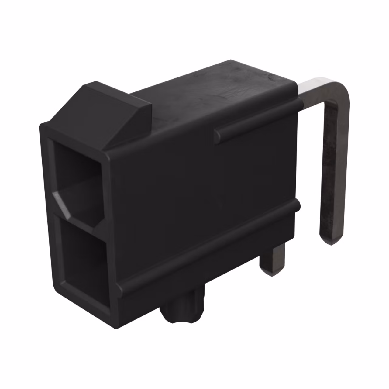 Mini-Fit Jr. Header, Dual Row, Right-Angle, with PCB Mounting Peg, 2 Circuits, LCP Housing, 94V-0, Matte Tin (Sn), Glow-Wire Capable for sale