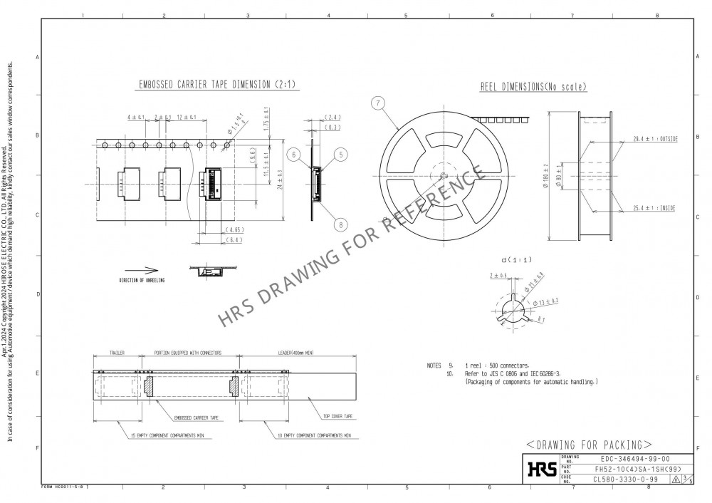 HRS FH52-10(4)SA-1SH(99) drawing page 3