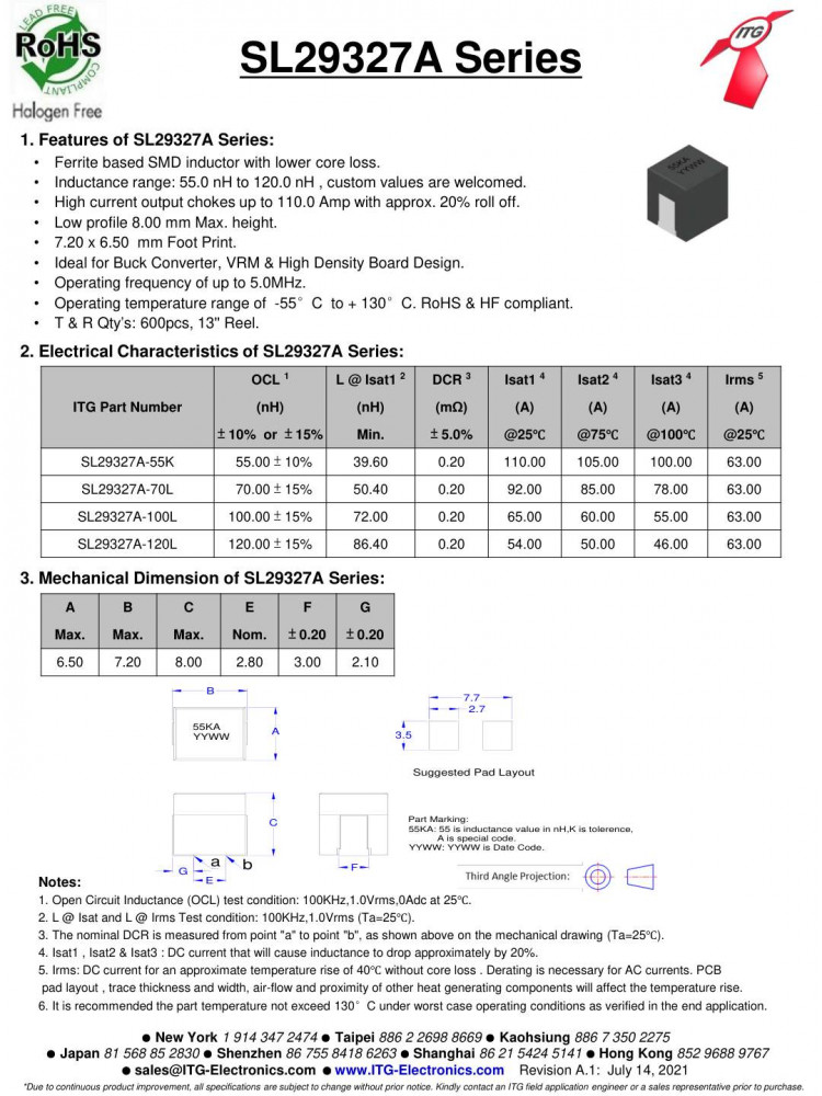 SL29327A technical document page 1
