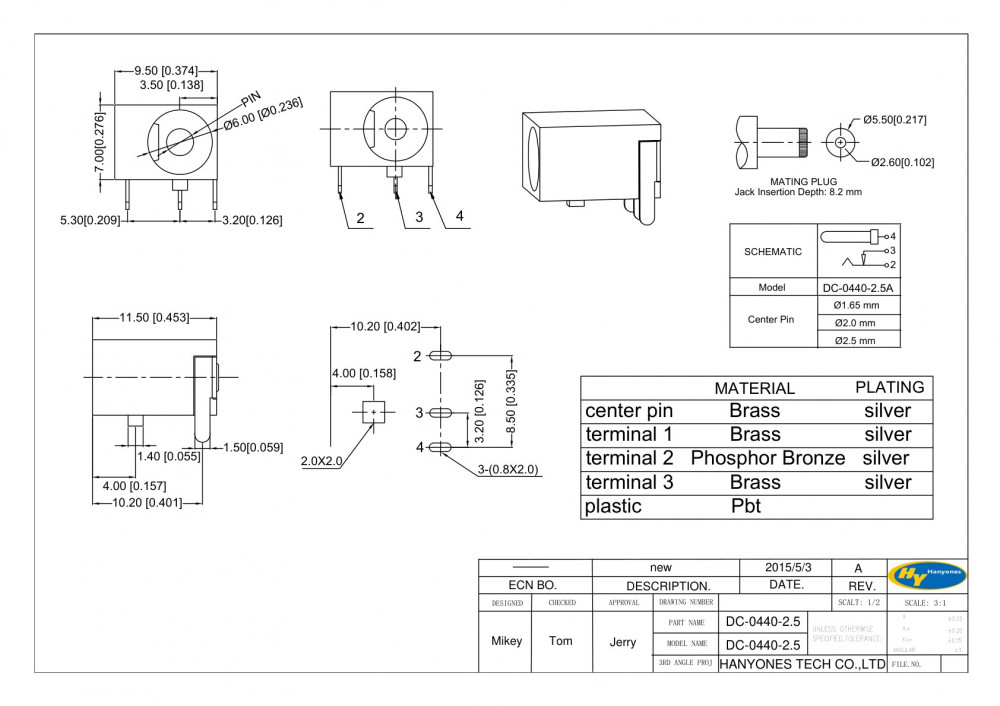 DC-0440-2.5 manufacturer drawing page