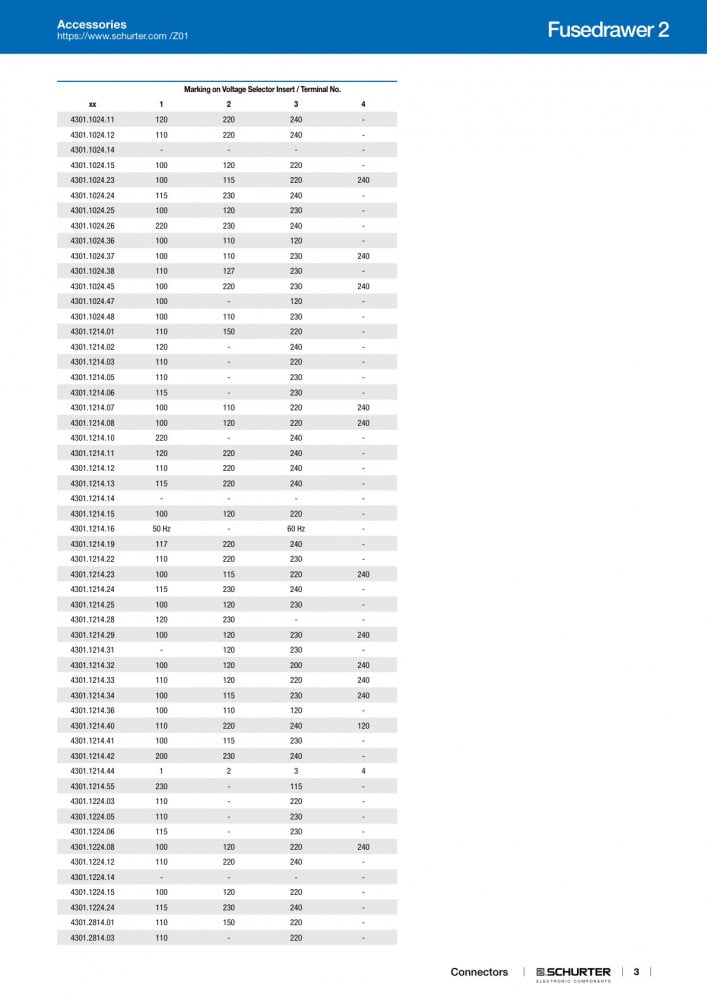 SCHURTER 4301.1403 technical document page 3