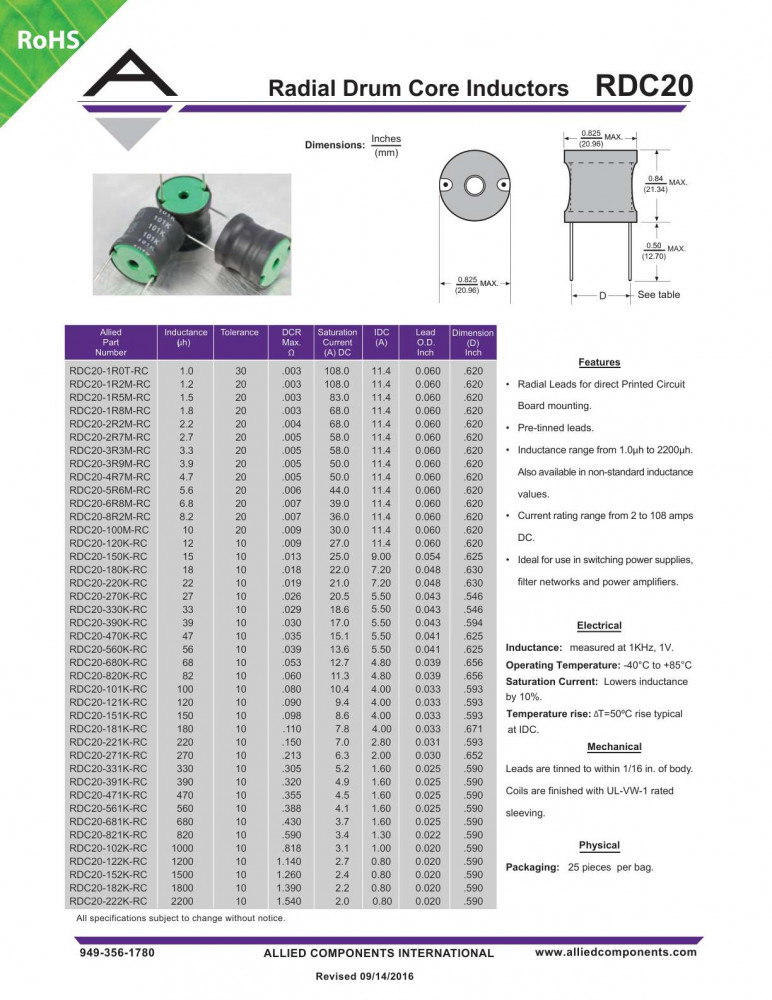 RDC20 series technical document image