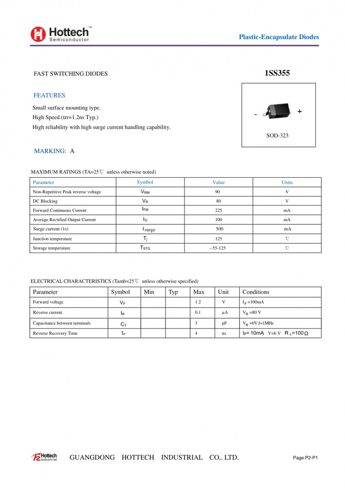 1SS355 technical document page 1