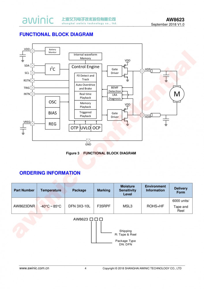 AW8623DNR datasheet page 4