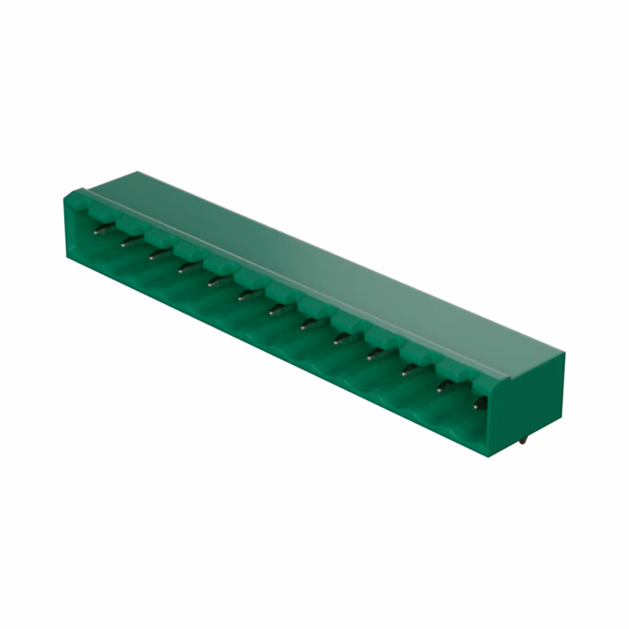 5.08mm Pitch Eurostyle Right-Angle PCB Header, Green Housing, 13 Circuits for sale