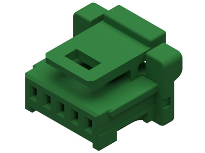 1.00mm Pitch, Pico-Clasp Low-Halogen Receptacle Crimp Housing, Single Row, Outer Positive Lock, 4 Circuits, Green for sale