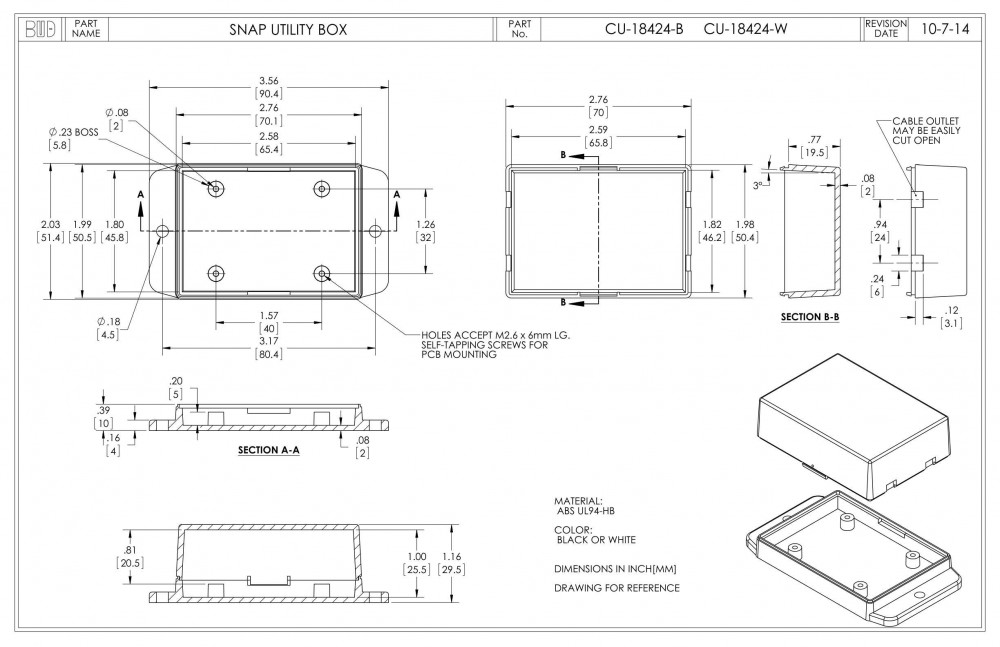 CU-18424-W product drawing and reference documentation