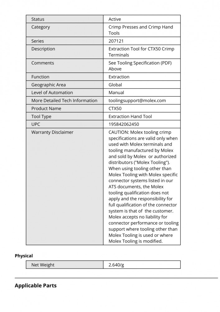 Technical document page 2 for Molex 2002221500