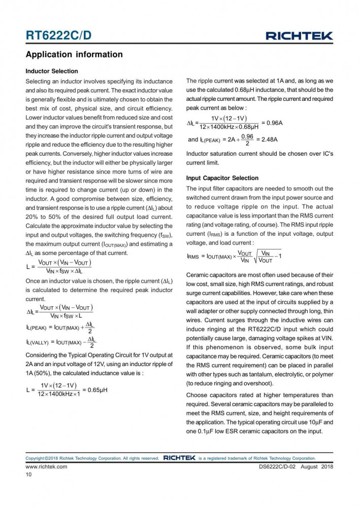 RT6222DHGJ6F datasheet page 10