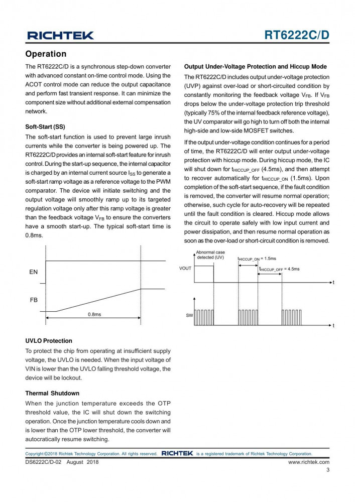 RT6222DHGJ6F datasheet page 3