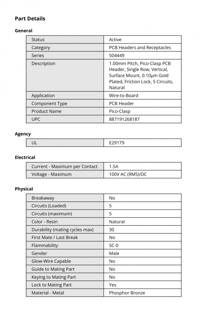 MOLEX 5044490507 technical document image 2