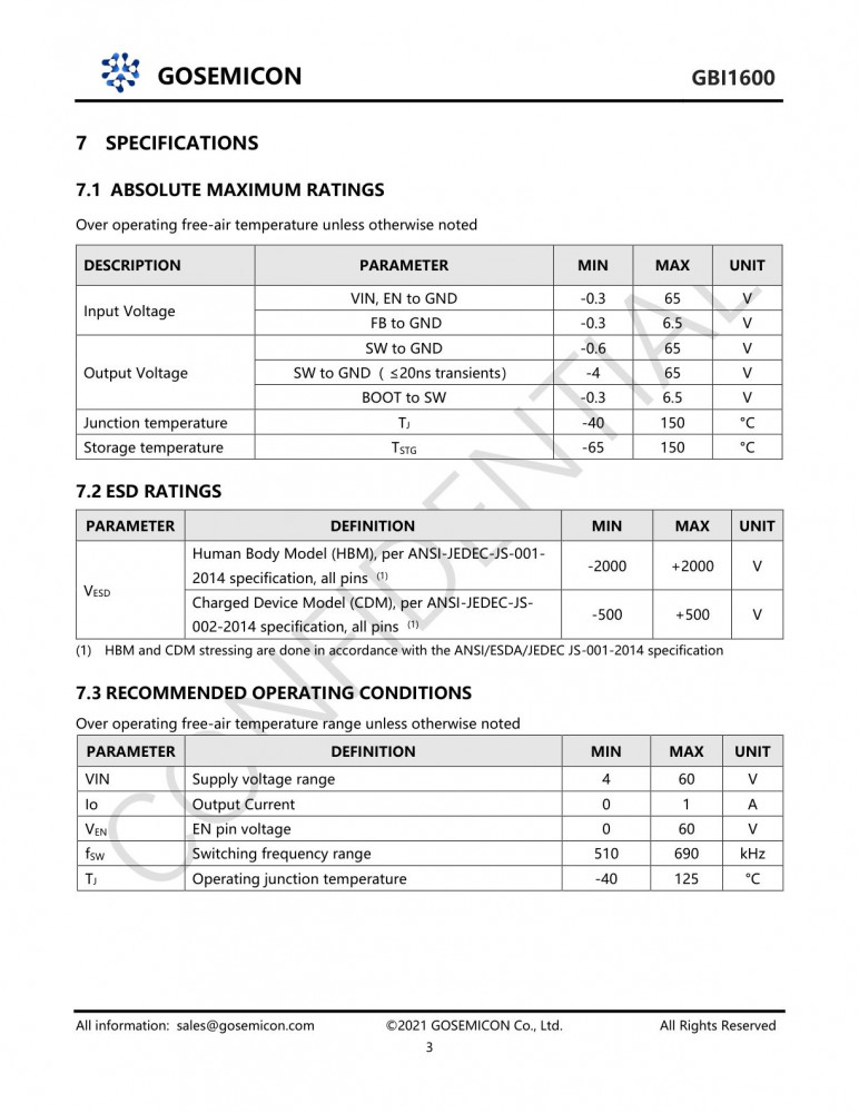 GBI1600 technical document page 3