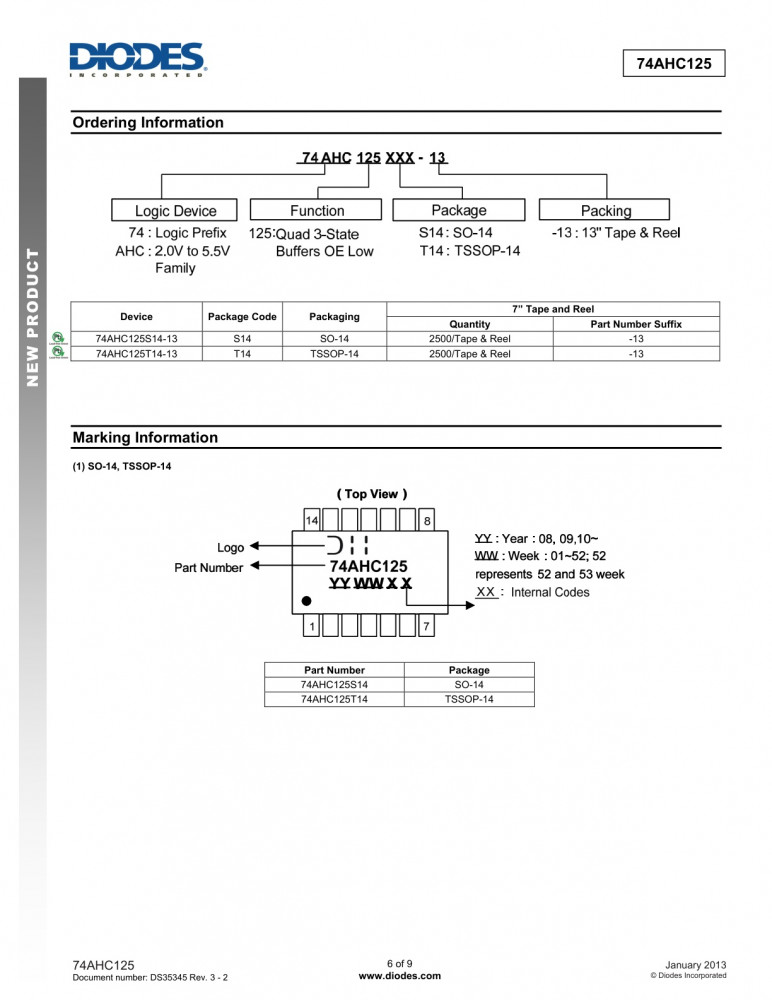 74AHC125S14-13 datasheet page 6