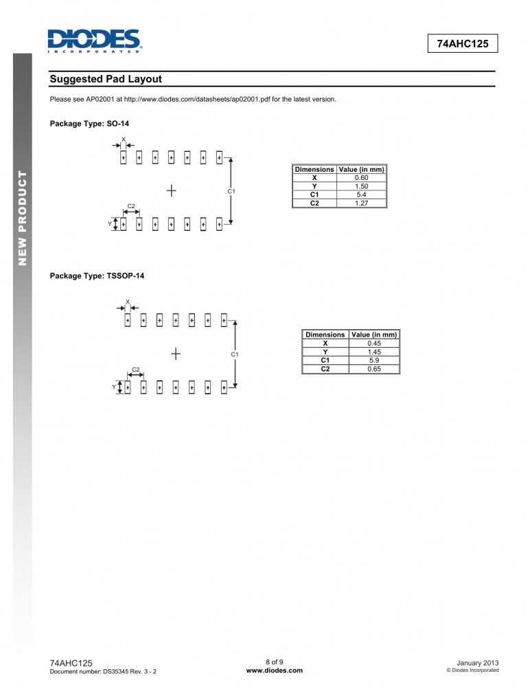 74AHC125S14-13 datasheet page 8