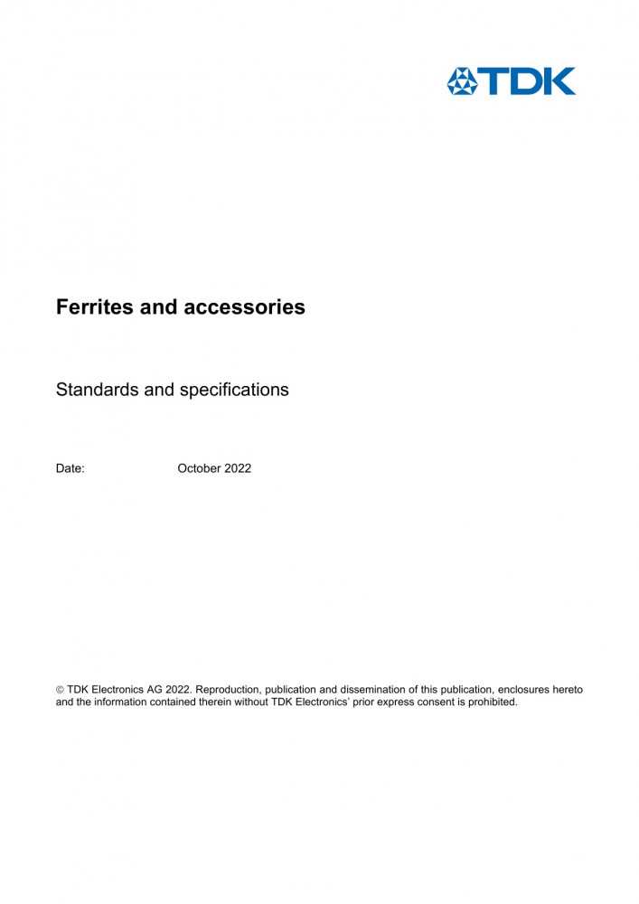 TDK ferrite standards document page 1
