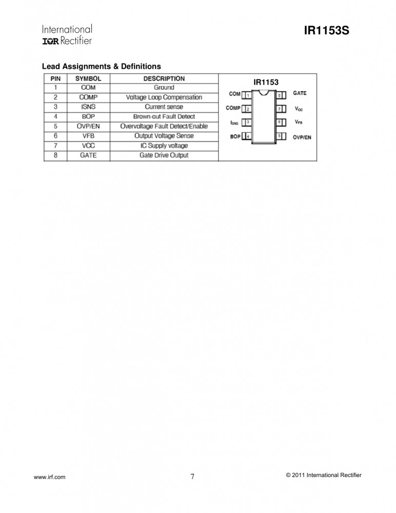IR1153 datasheet page 7