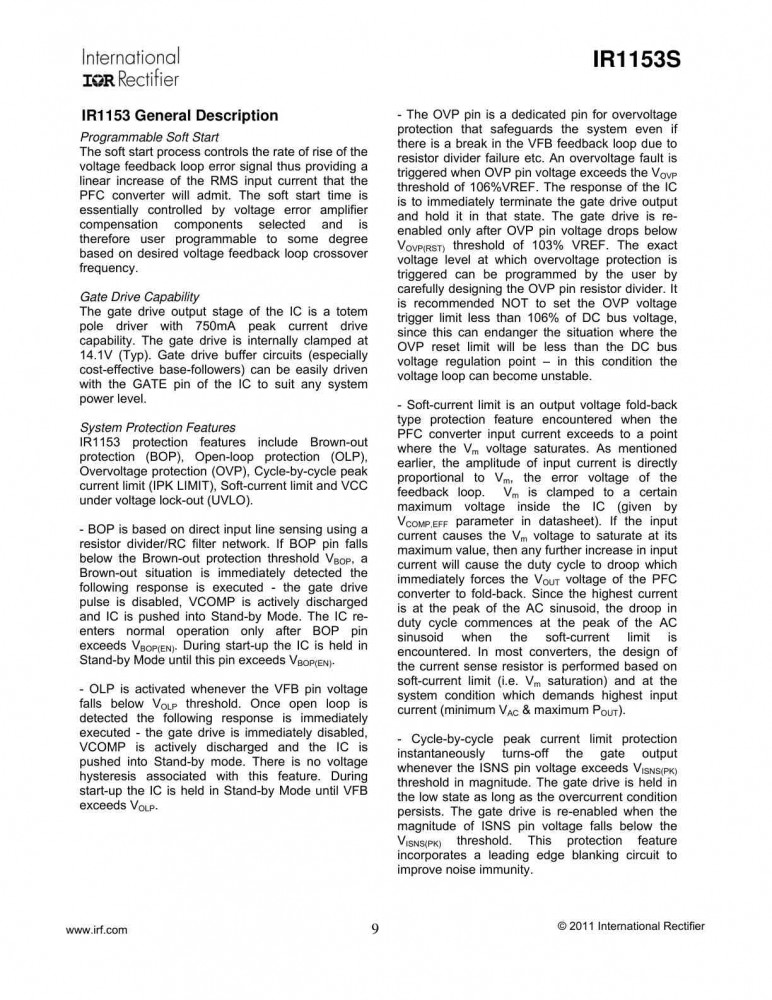 IR1153 datasheet page 9